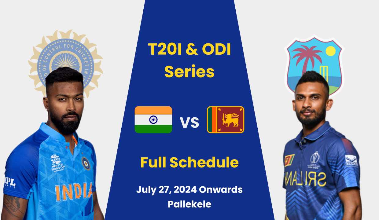 India vs Sri Lanka 2024: Complete Schedule for T20Is & ODIs